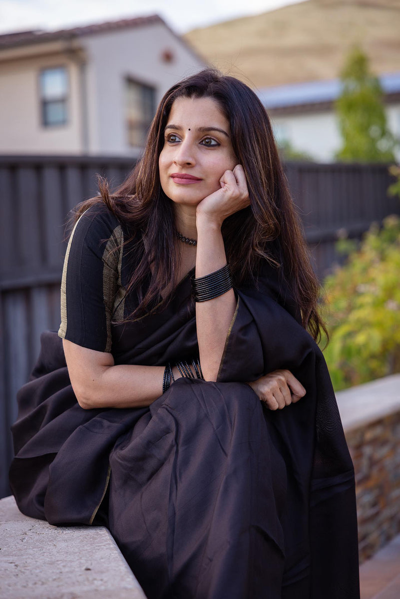 Anicham Black Saree – Magizham Boutique