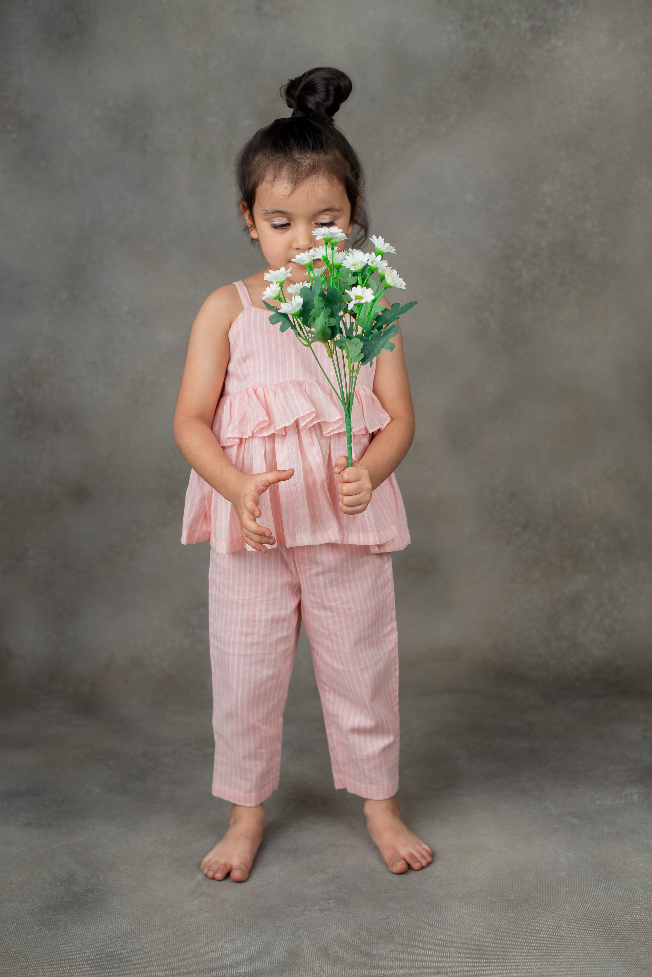 Peach Mul set – Magizham Boutique