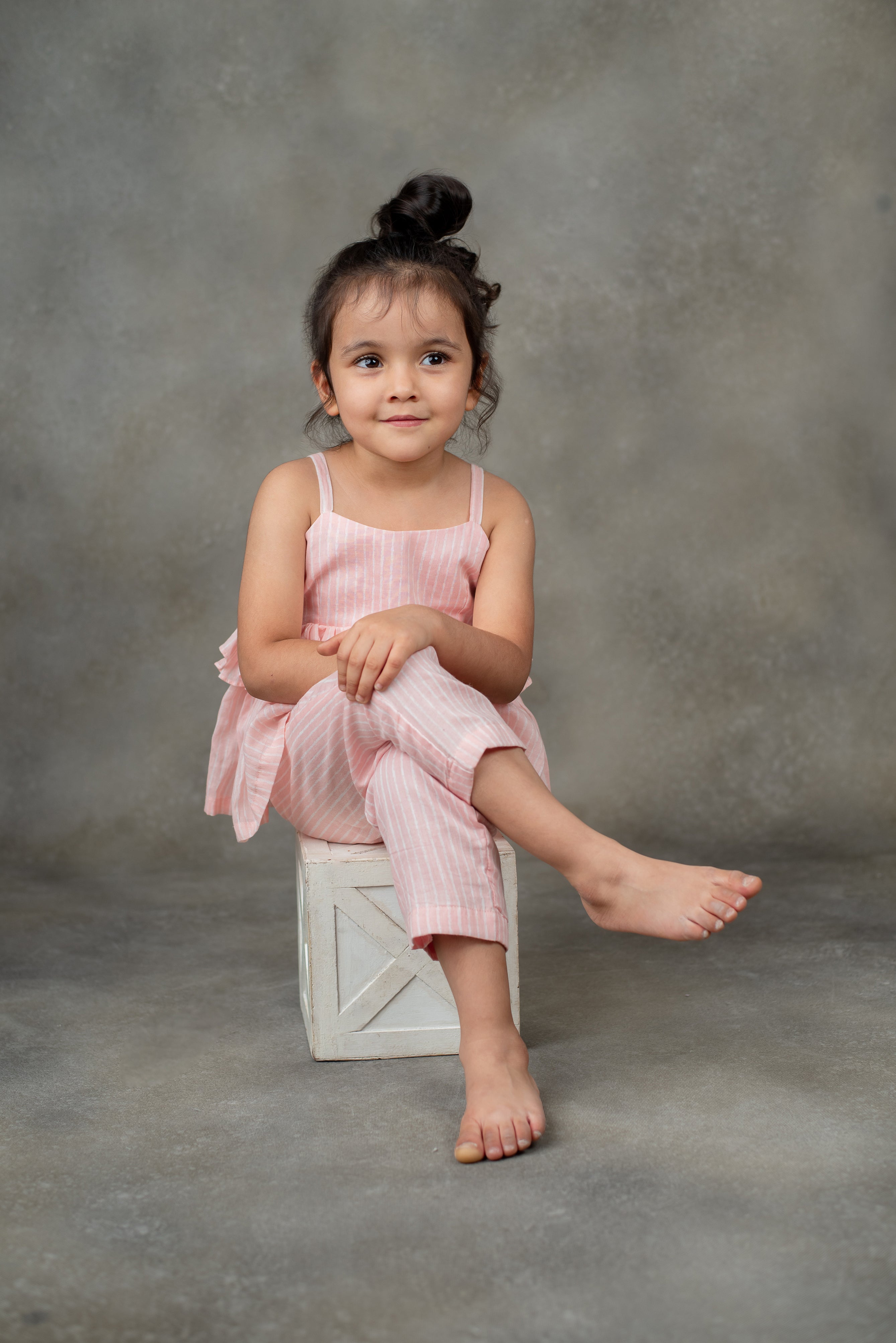 Peach Mul set – Magizham Boutique