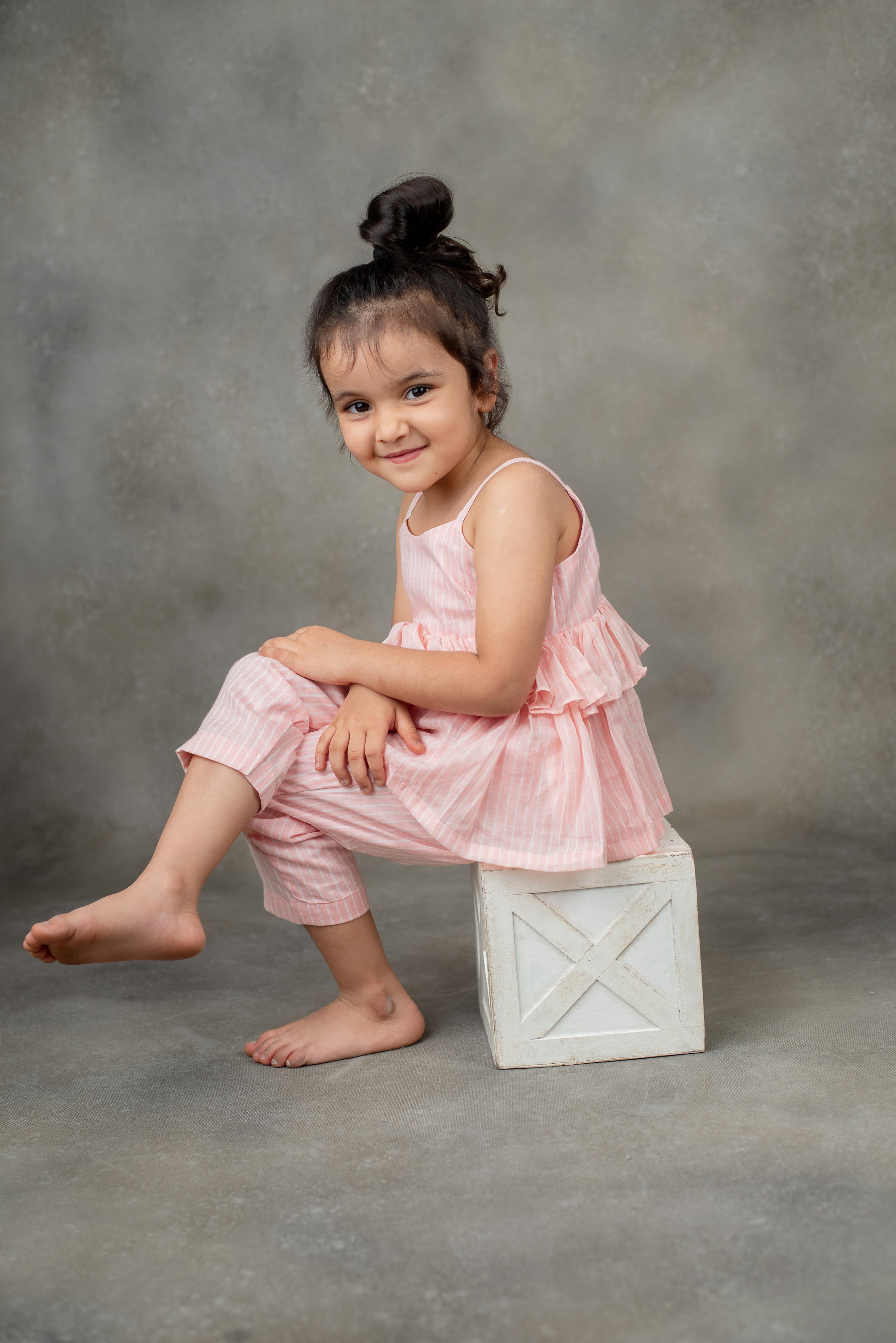 Peach Mul set – Magizham Boutique