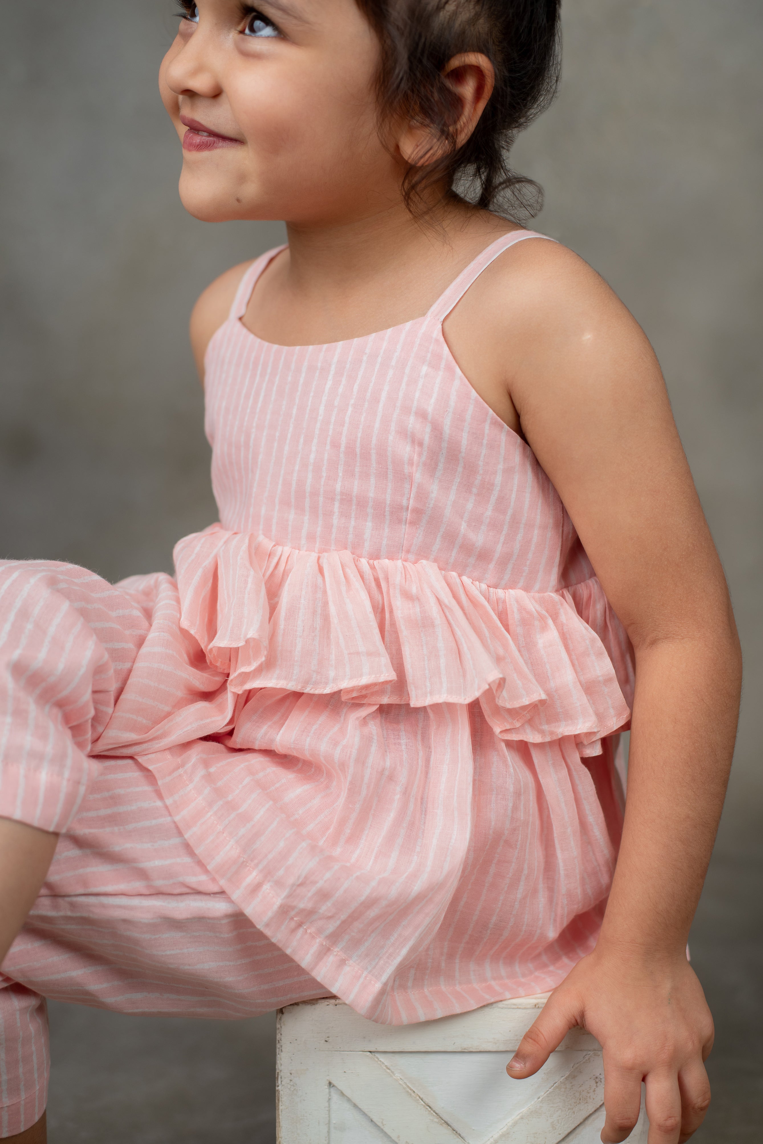 Peach Mul set – Magizham Boutique